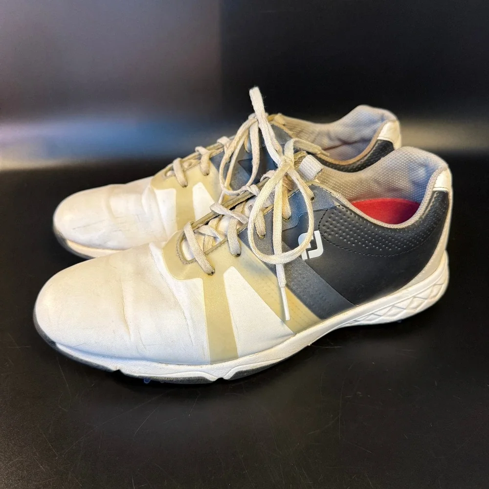 FootJoy | Shoes | Footjoy Energize 5839 Mens Golf Shoes White Grey ...